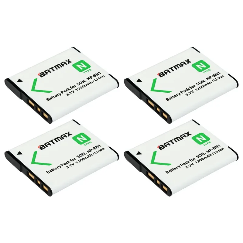 4-Pack NP-BN1 NP BN1 NPBN1 Battery for Sony Cyber-Shot DSC S750 DSC ...