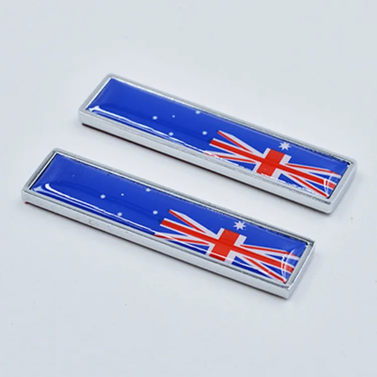 10 Pairs Chrome Metal Australia Flags Car Fender Stickers Emblems ...