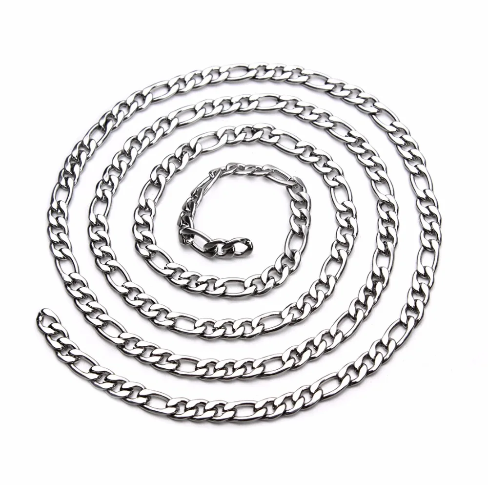 LOULEUR 5 Meters/lot Stainless Steel Open Link Curb Chains 3/4/5mm ...
