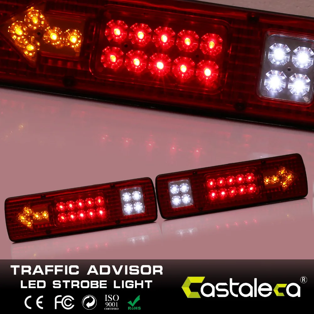 1Pair 12V 19 LED Tail Lights, turn Stop Reverse Indicator Lamp, Truck ...