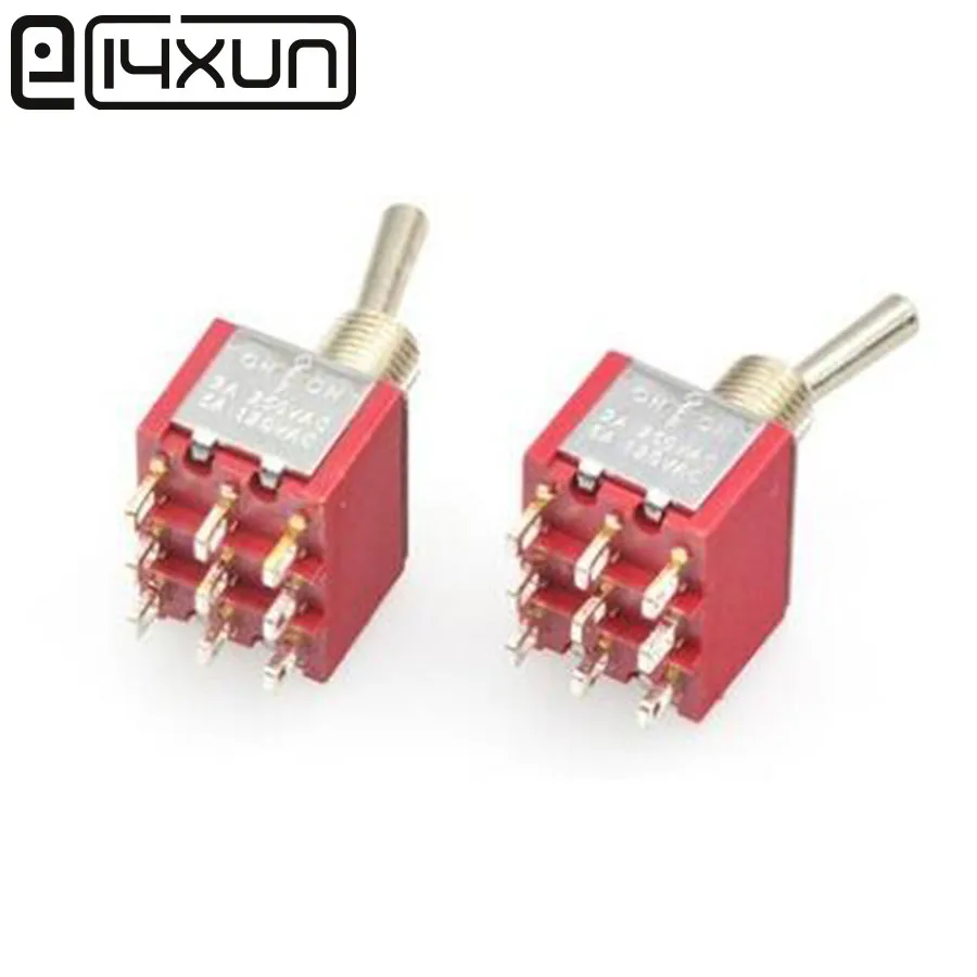 Eclyxun 1pcs Mini 6mm Mts 303 Toggle Switch 9 Pin 3 Position On Off On