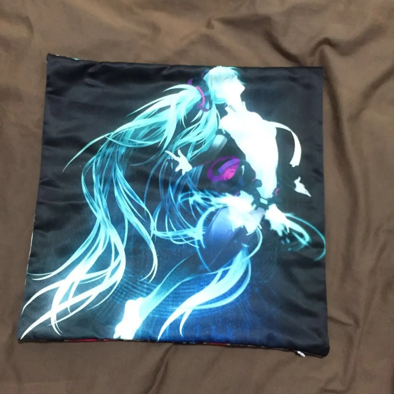 New Anime Vocaloid Hatsune Miku Double Sided Hugging Pillow Case Throw Pillowcase Cushion Cover