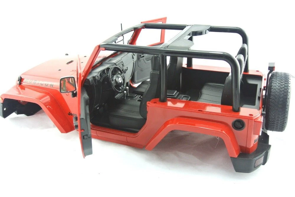 1/10 Scale Rc Crawler Red/yellow Dk Wrangler Jeep Truck Body Without ...