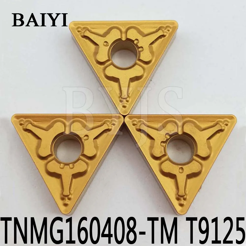 10pcs Tungaloy TNMG160408 TM T9125 high quality carbide outer cutter for external turning TNMG ...