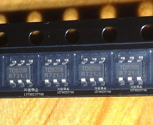 Livraison gratuite. Nouvelle efficacité d'encapsulation TD8208 SOT23 6 1 MHz 2A buck régulateur ...