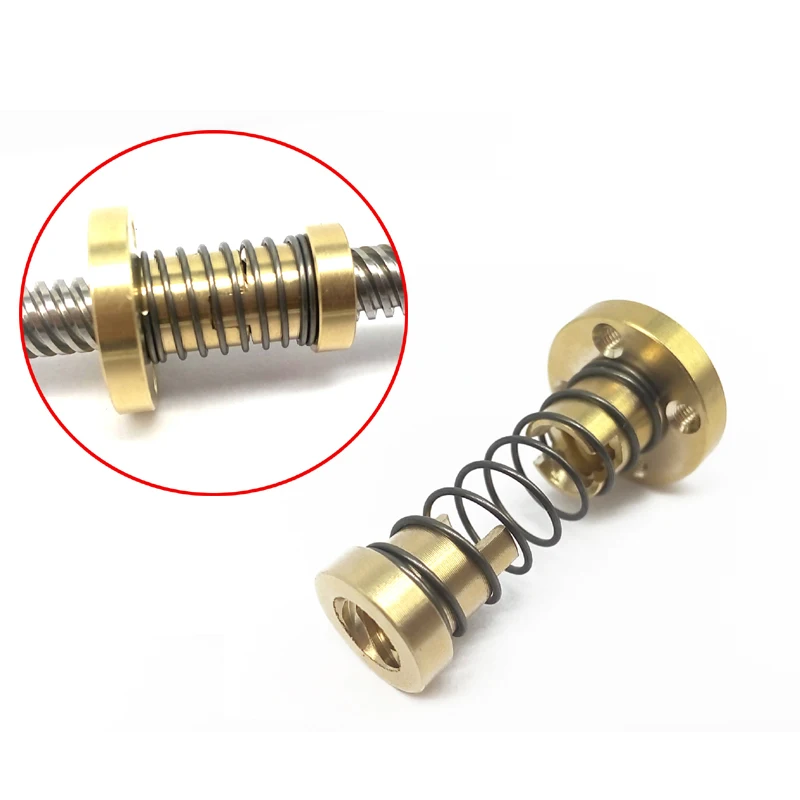 T8 Anti Backlash Spring Loaded Nut Elimination Gap Nut For Lead 8mm ...