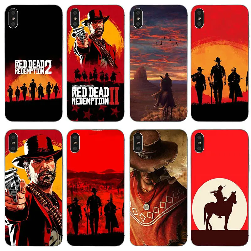 Hot Red Dead Redemption 2 Soft TPU Silicone Cell Phone Cases for iPhone ...