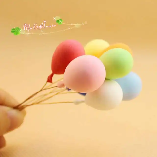 Dollhouse 8 Pcs Colorful Balloons model Miniature Baby Room Decoration ...