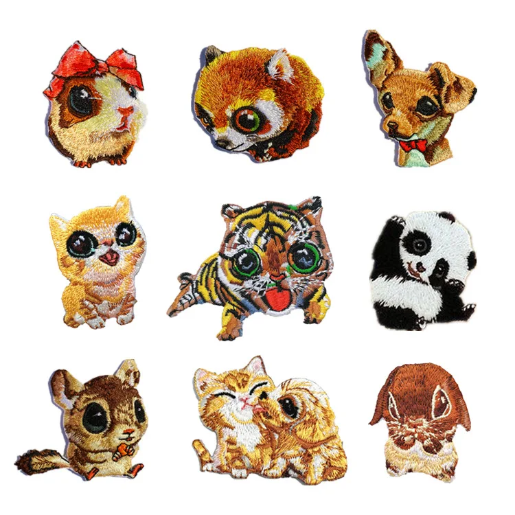 9pcs/set Mix Embroidery Super Cute Animal Badge Patch DIY Decorative ...