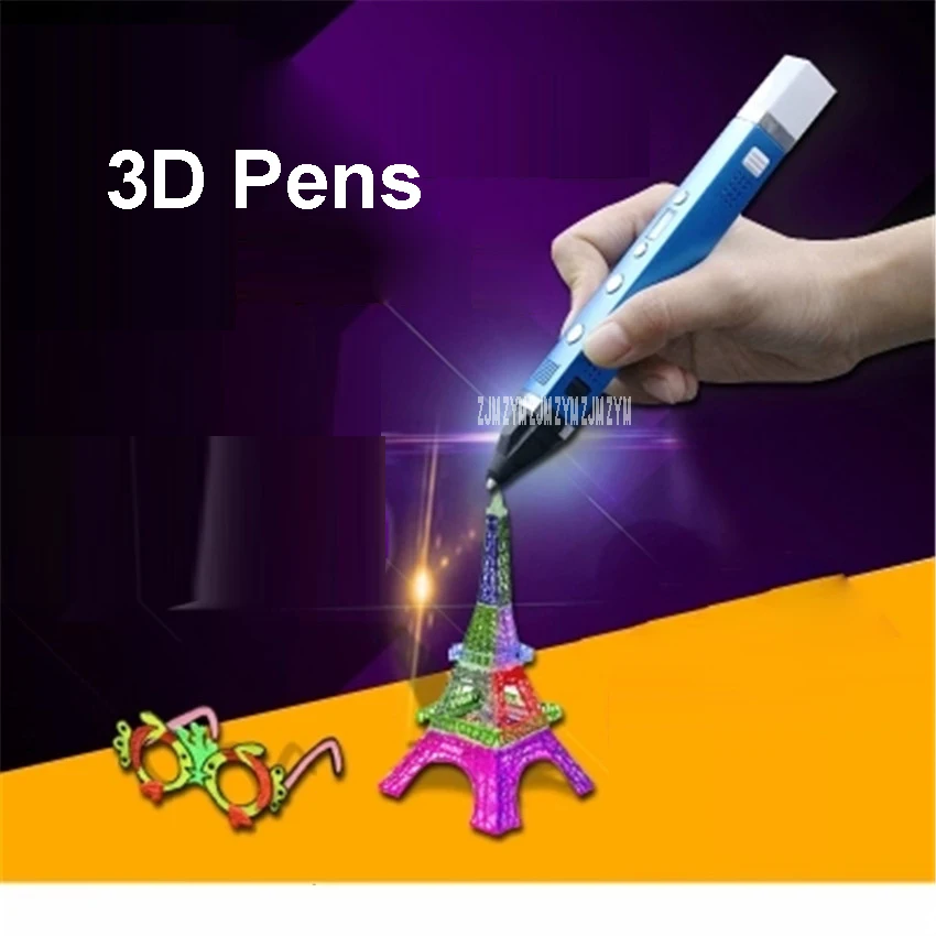 Three generations 3d pens,LED display,USB Charging,3 d pen 3d model ...