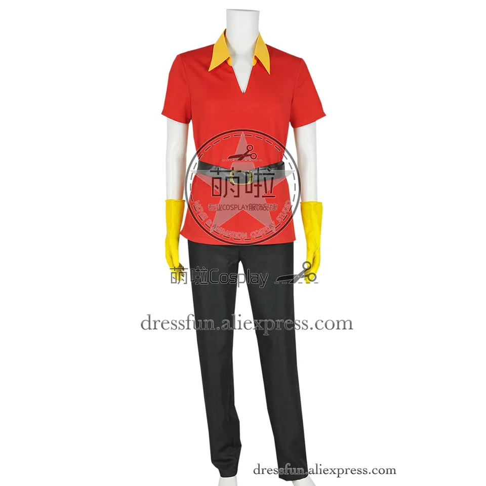 Beauty And The Beast Cosplay Hunter Gaston Costume Red Outfits Full Set ...