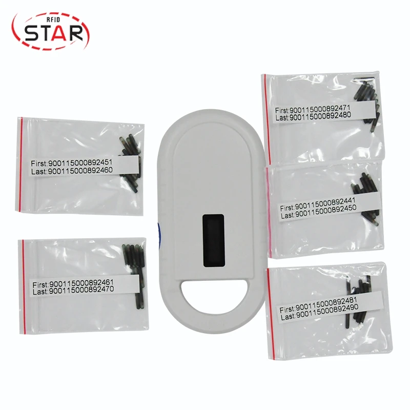 100pcs fdx b animal microchip 134.2khz rfid glass tag for pet tracking+ ...