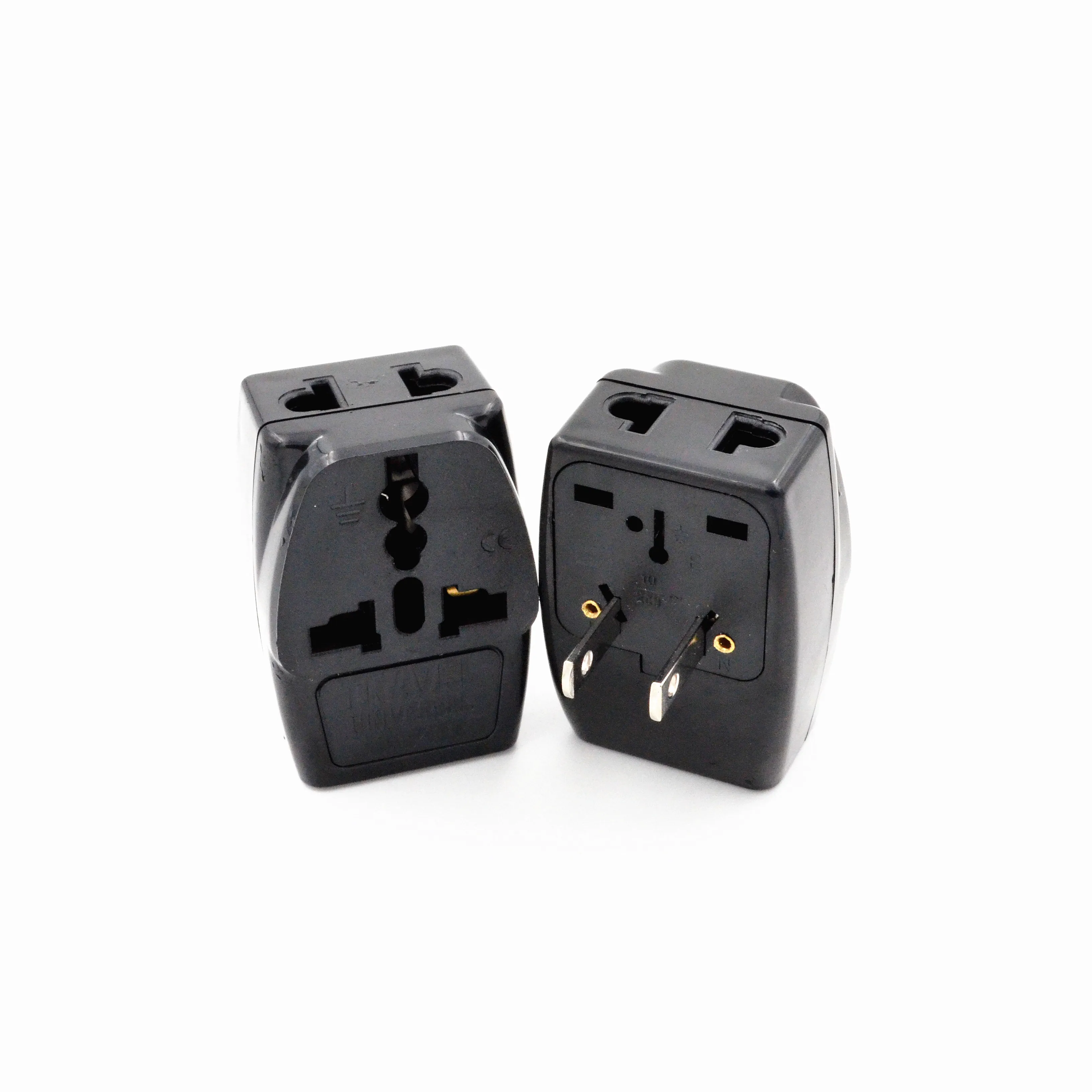 2017 10A 250V black American standard travel convertor socket one turn ...