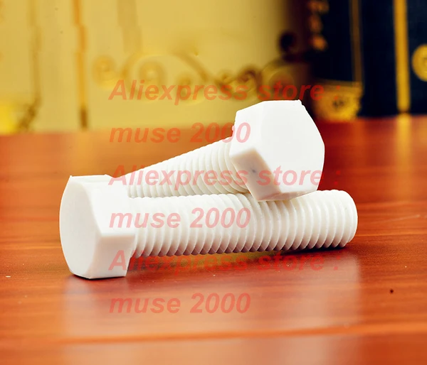 PP plastic M3 M4 M5x10 12 16 20 25 30 35 40 mm length thread bolt screw ...