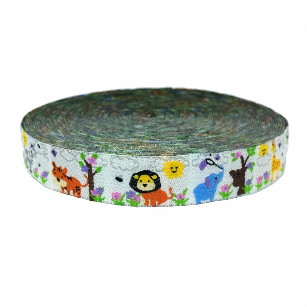 Zerzeemooy 5/8" 16mm 10yard/lots Giraffe Tiger Lion Elephant Monkey ...