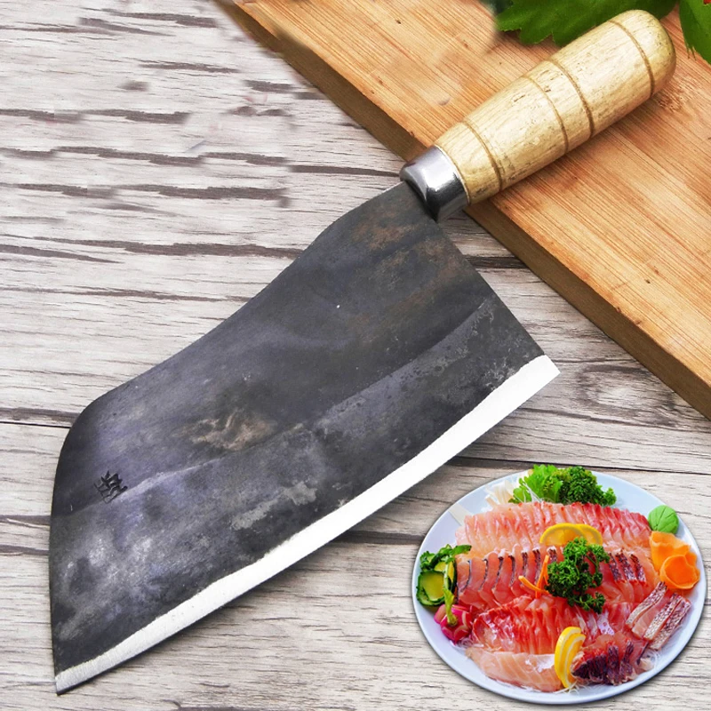Liang Da Handmade Carbon Steel Sharp Slicing Fish Knife Professional ...