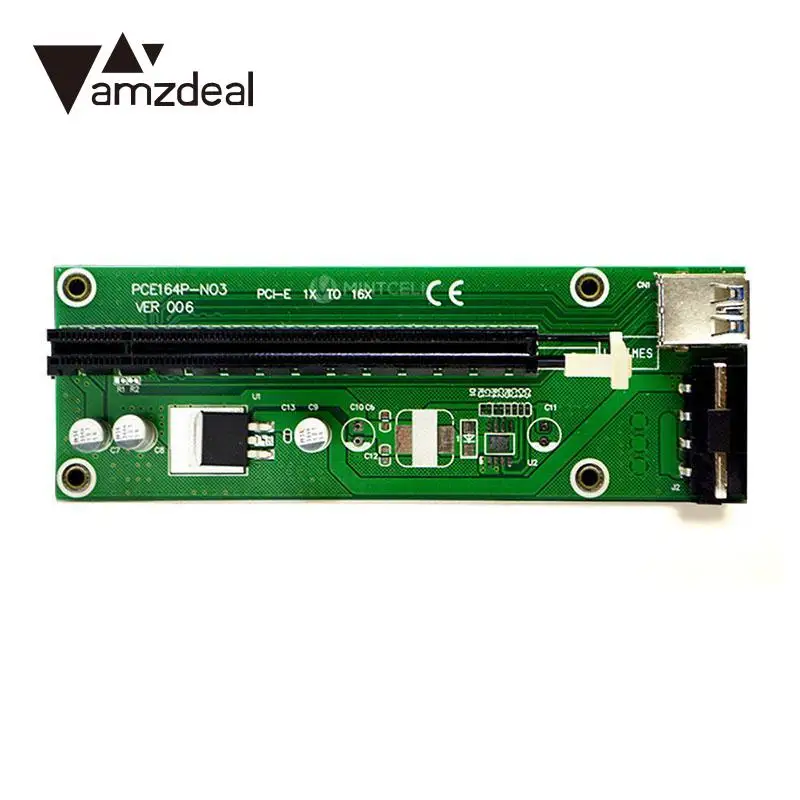 amzdeal 62cm PCIE Express PCI E Video Card 1X To 16X USB 3.0 Adapter ...
