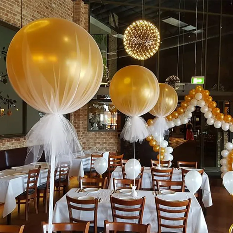 6 pcs Big Balloon Latex Giant Balloon Large Balloons for Gold Photo ...