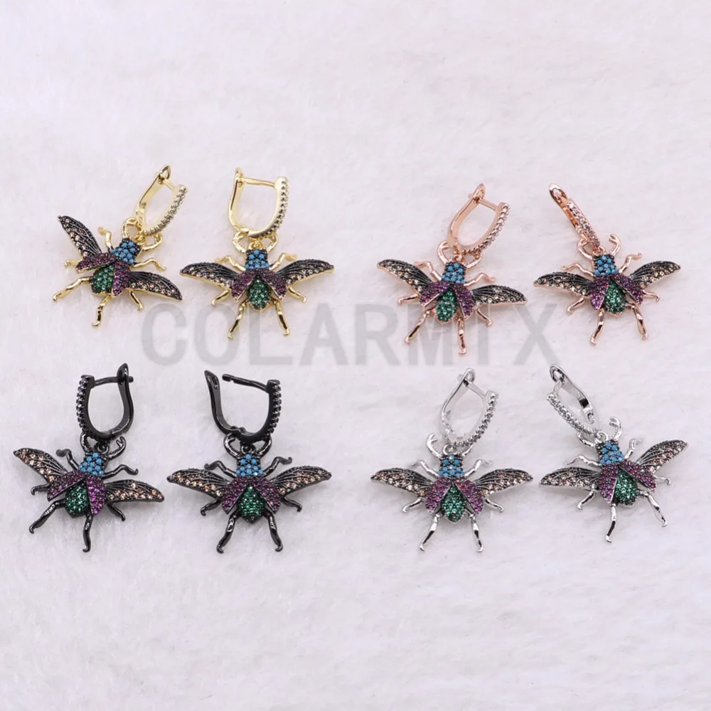 5 pairs insects fly earrings Insects fly Bee hook earrings for lady mix ...