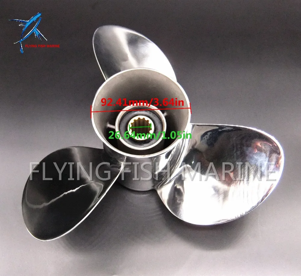 11 1 8 X 14 F Stainless Steel Propeller 11 1 8x14 G For Yamaha 40HP 11-1-8-x-14-f-stainless-steel-propeller-11-1-8x14-g-for-yamaha-40hp