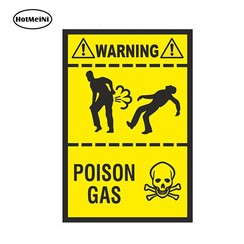 HotMeiNi Car Styling Poison Gas Fart Car Sticker Funny Warning Farting ...