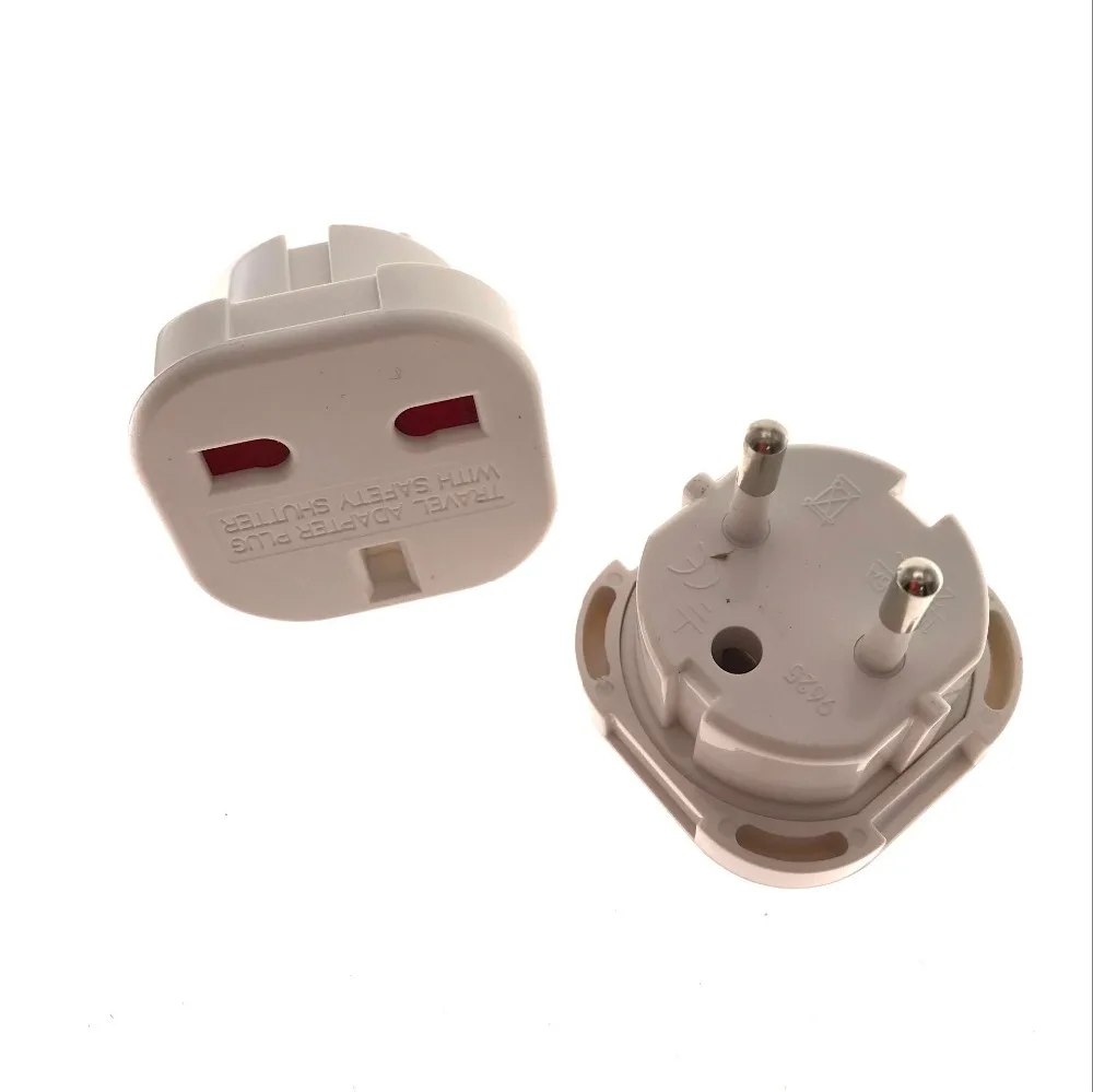 White-UK-3PIN-to-European-Euro-EU-AC-Travel-Charger-Adapter-Plug-Outlet ...