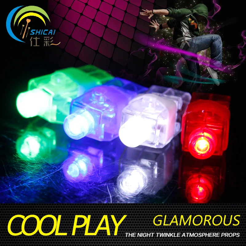 4pcs / Free shipping Colorful finger light finger lamp luminous toy ...