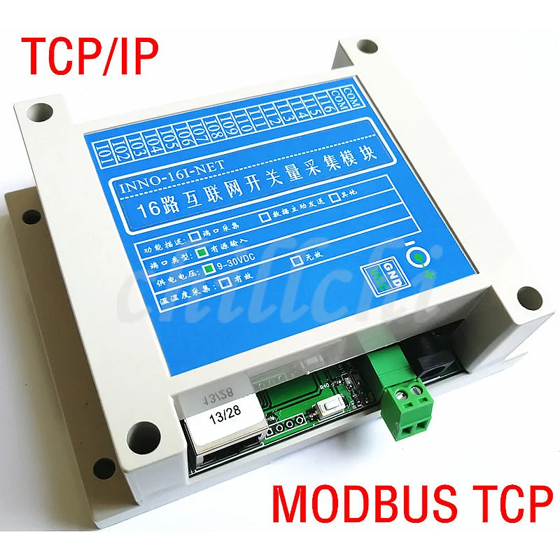 16 Way Network Switch Quantity Acquisition Io Switch Signal Input Modbus Tcp Ethernet Module In