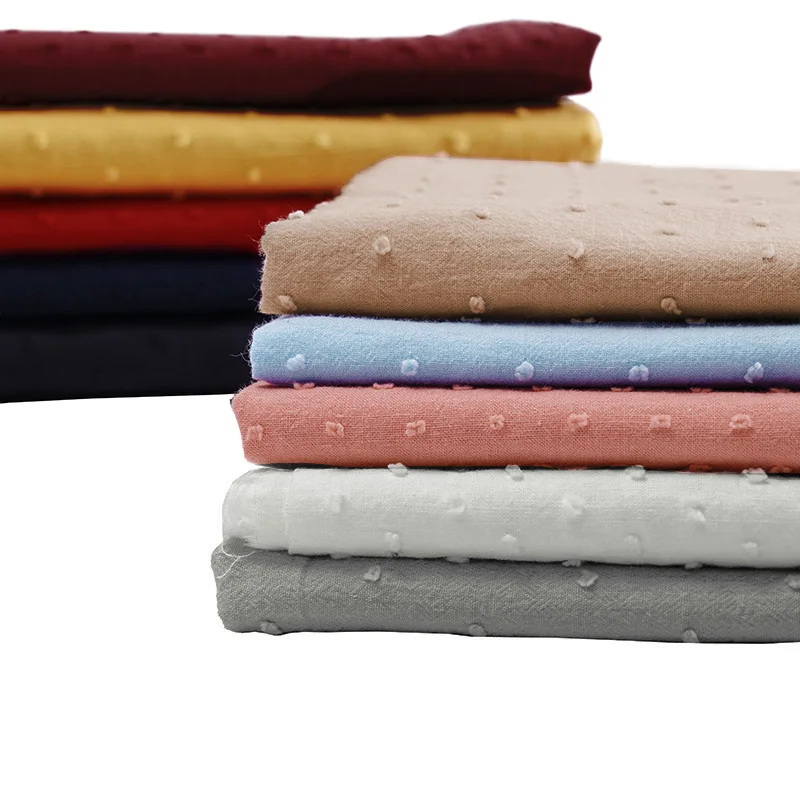 Thin Material High Quality Pure Cotton Jacquard Fabric For Woman Shirt ...