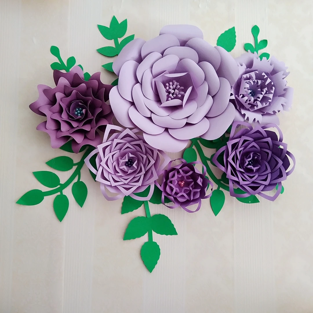 Aliexpress Buy 2018 DIY Large Paper Flower Full Kits Tutorials For Wedding Backdrop 