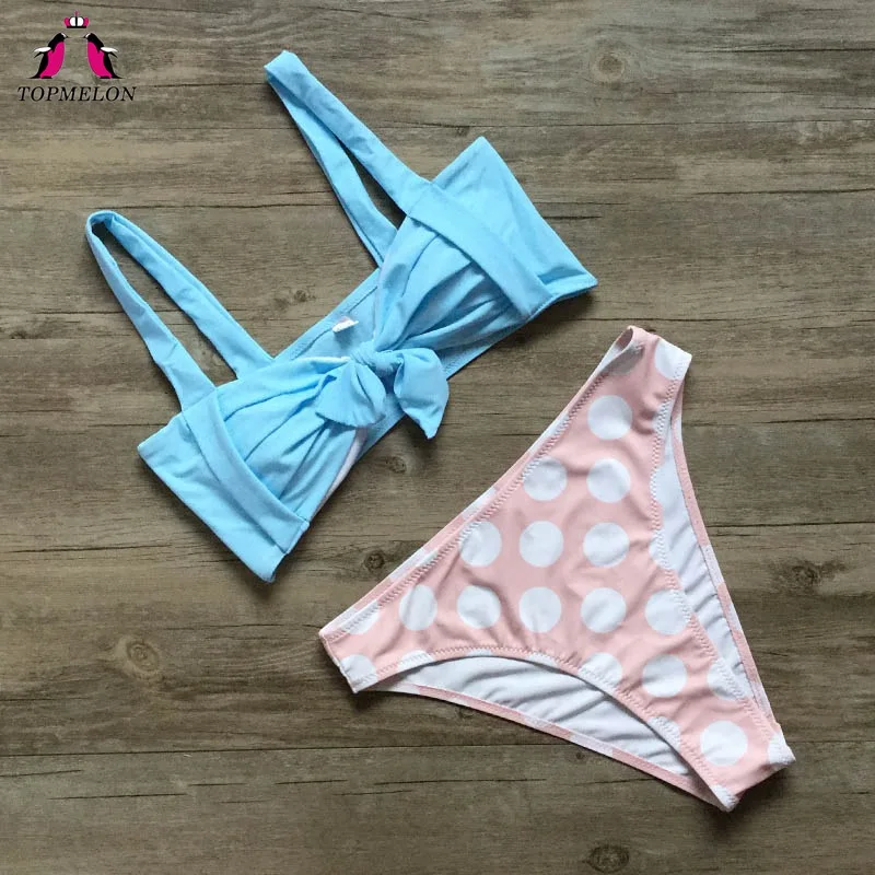 2018 Bikini 점 Underwire 비키니 Set Women Swimsuit Cute 활 수영복 푸쉬 Bathing 한 ...