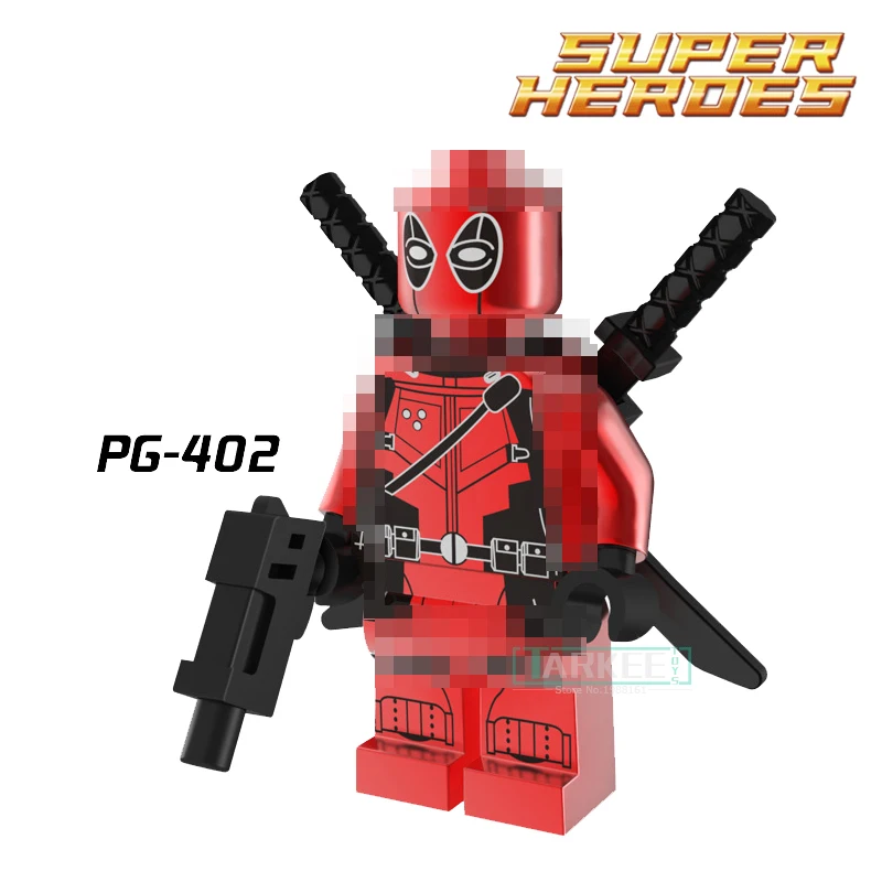 1PC Chrom Red Armed Deadpool Superheroes Avengers Children Classic ...
