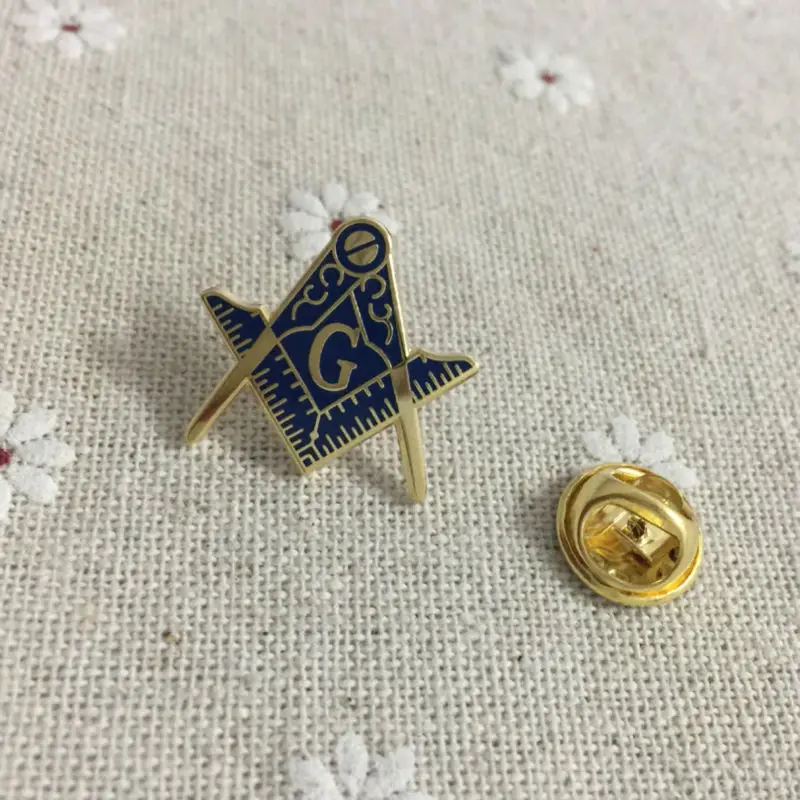 Pin de solapa de masón masónico, accesorio de Metal, Cuadrado y brújula, con insignia gratis, 1 ...