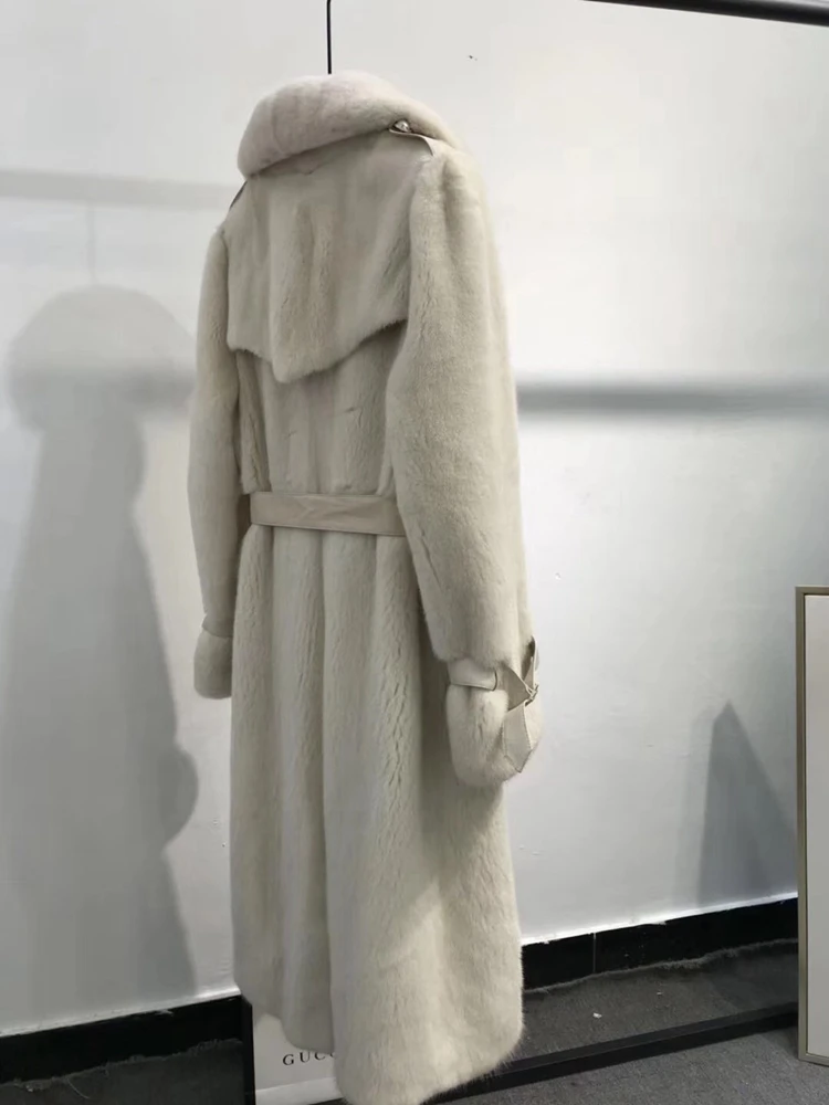 Длинные зимние женские шубы из натурального меха норки настоящая меховая шуба женская шуба из