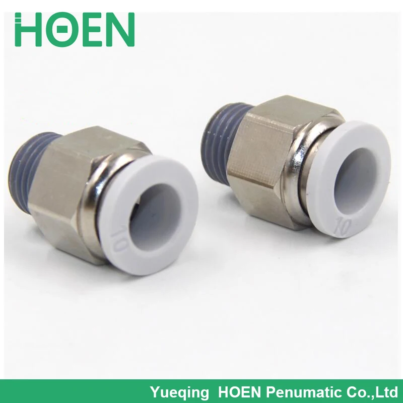 PC10 02 Pneumatic Air Fittings Male Straight Thread Union Push in ...