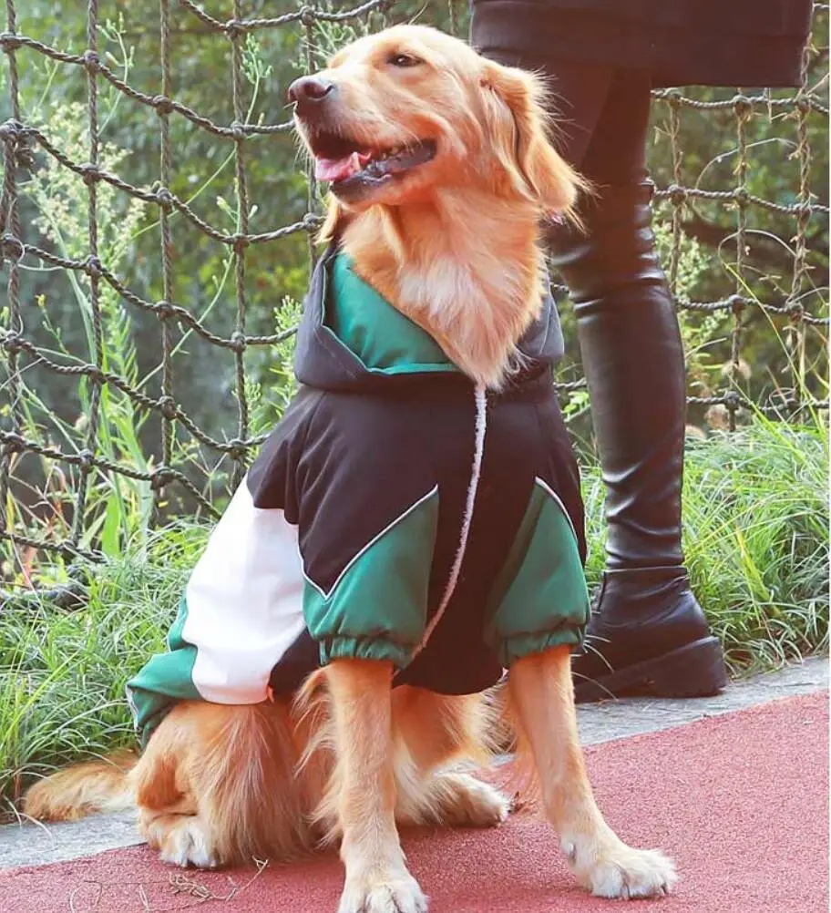 Dog Clothes Winter Warm Sleeve Jacket Coat for Large Dogs Labrador ...