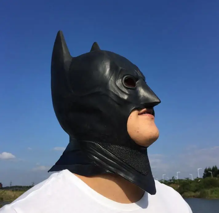 Halloween cosplay batman latex full face Mask adult Party Christmas ...