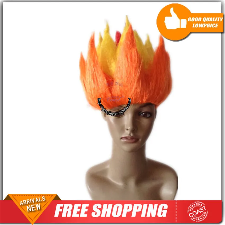 Orange Spiky Wig