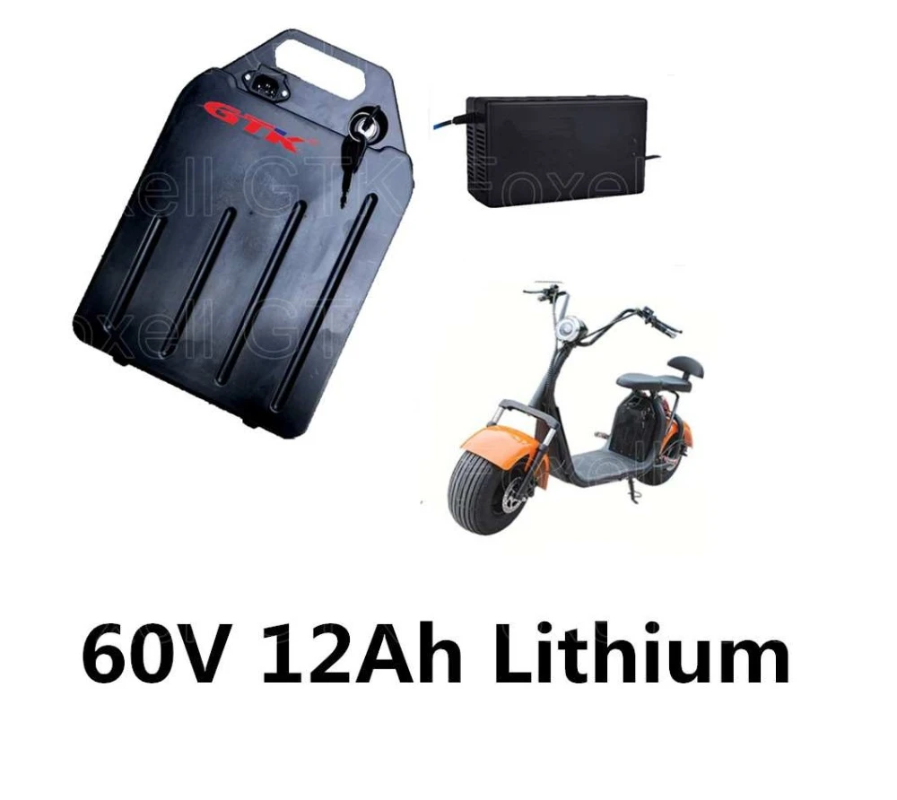 60V 12Ah Lithium li ion battery for 1000W 800W small scooter foldable ...
