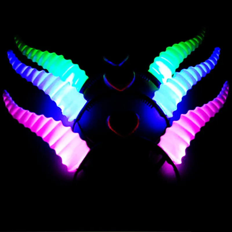 12pcs/lot Colorful led horns glow flashing antelope horn christmas hair ...