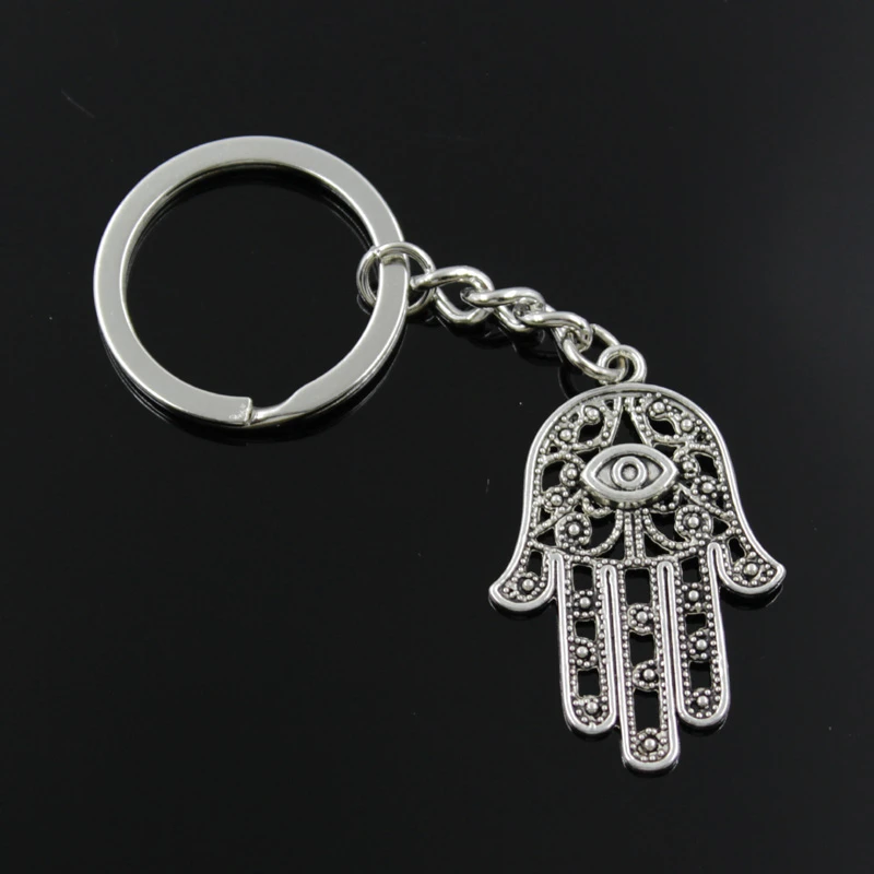 New Fashion Men 30mm Keychain Diy Metal Holder Chain Vintage Death Eye ...