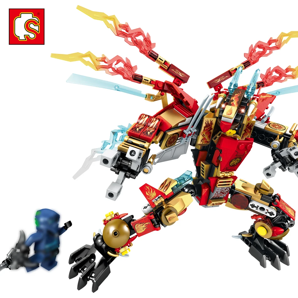 Sembo bloques bloque Caballero dragón Ninjagoe Dragón figuras de acción ...