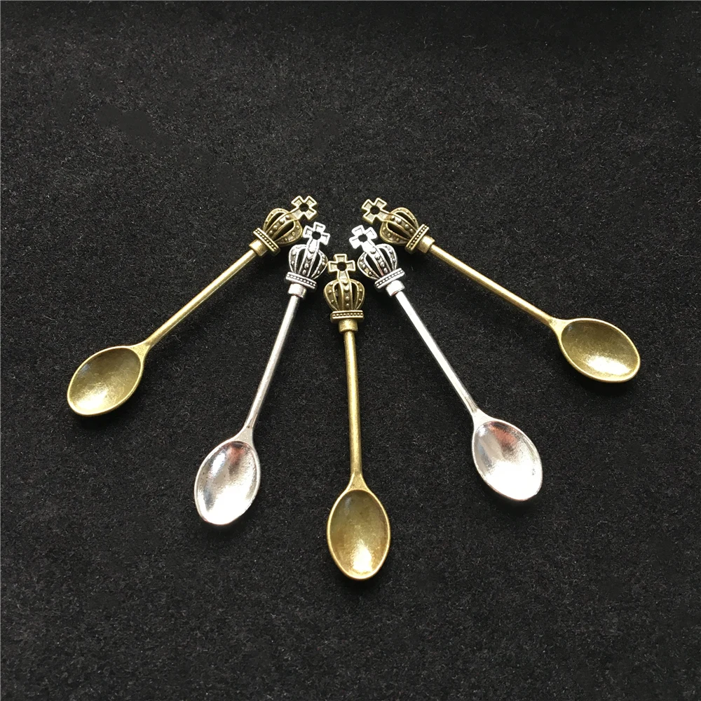 Mini cucharilla de corona cruzada de estilo antiguo de alta calidad 10 ...