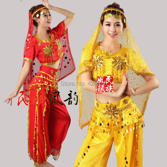 Middle East Muslim Stage Dance Women's Costume silk costumes sets-in ...