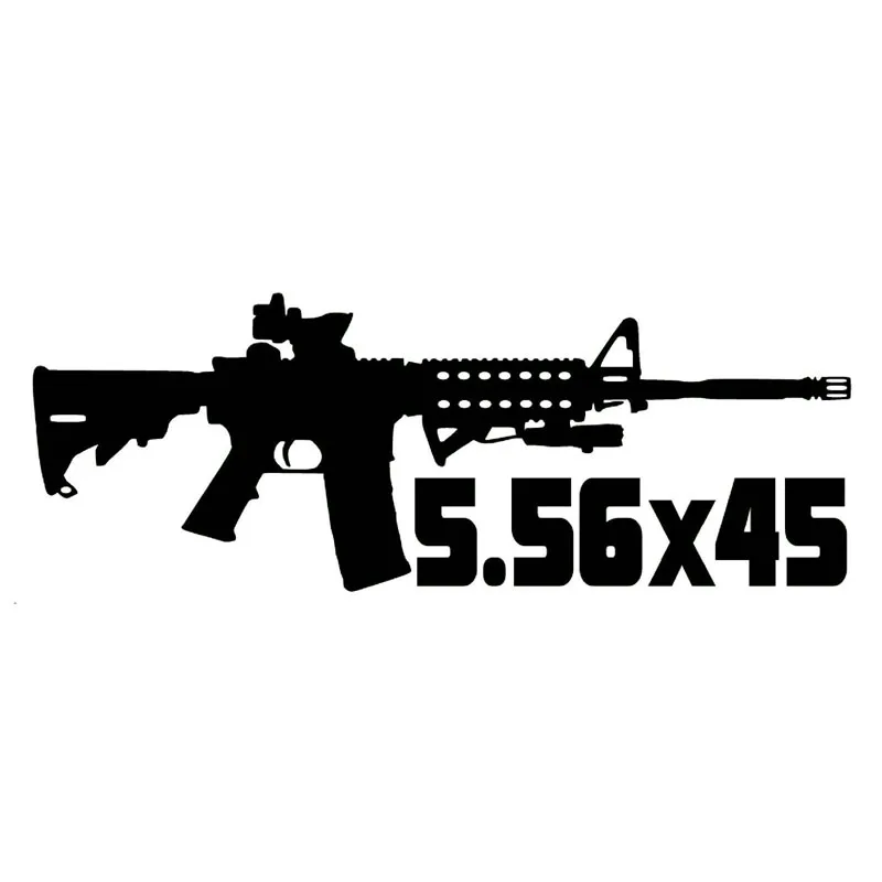 15X5-5CM-5-56X45-AR-15-Cartoon-Gun-Interesting-Car-styling-Vinyl-Decals ...
