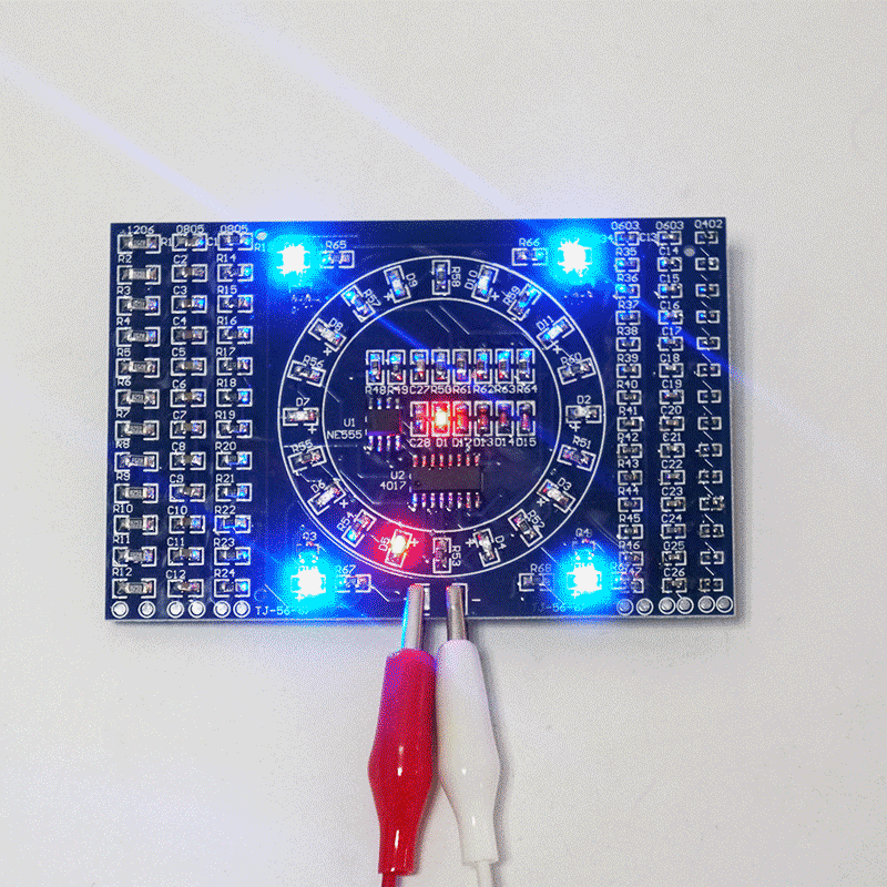 Electronic DIY Kit SMD Rotating Flashing LED Components Soldering ...