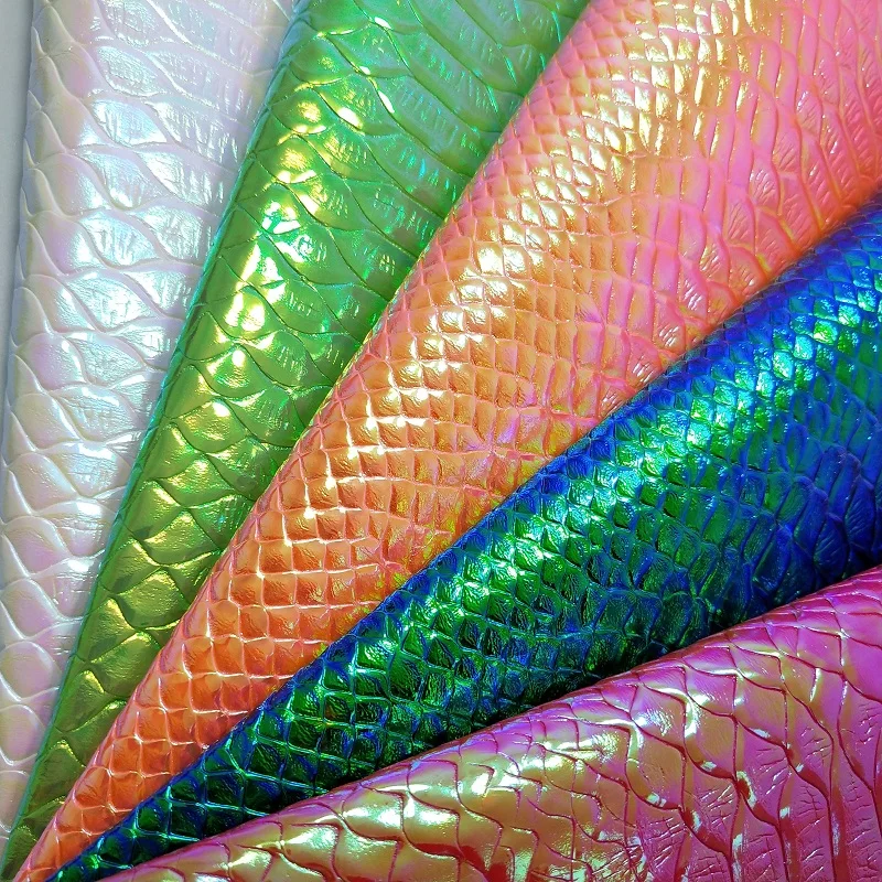 5PC A4 SIZE Embossed Python Snake Leather Fabric PU Eco Leather with ...