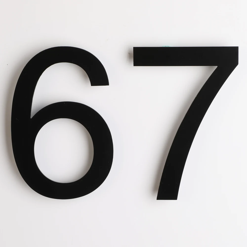 5 Inch Floating House Numbers Door Sign Mounted, Stainless Steel 18-8 ...