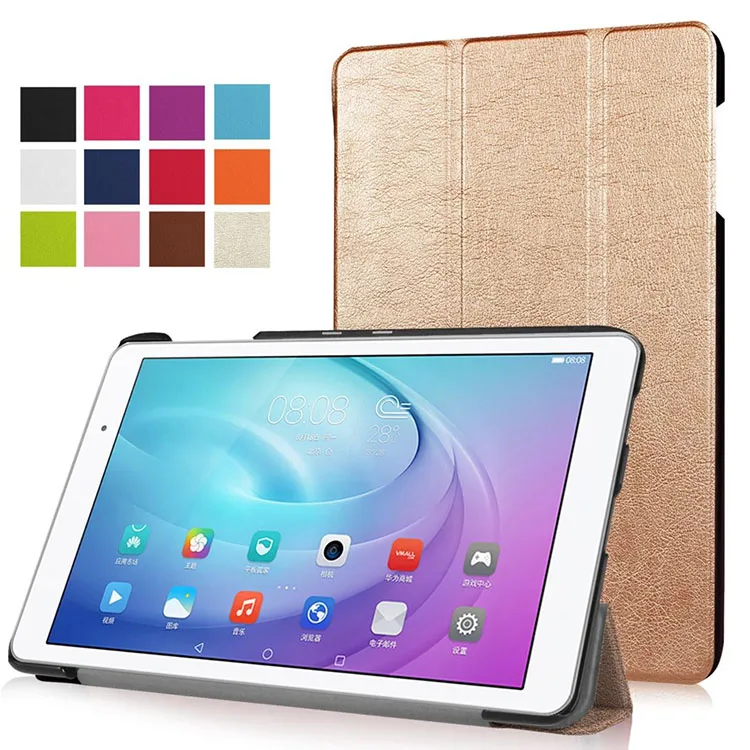 Castor Magnet clasp Luxury PU leather case cover for Huawei MediaPad T2 ...