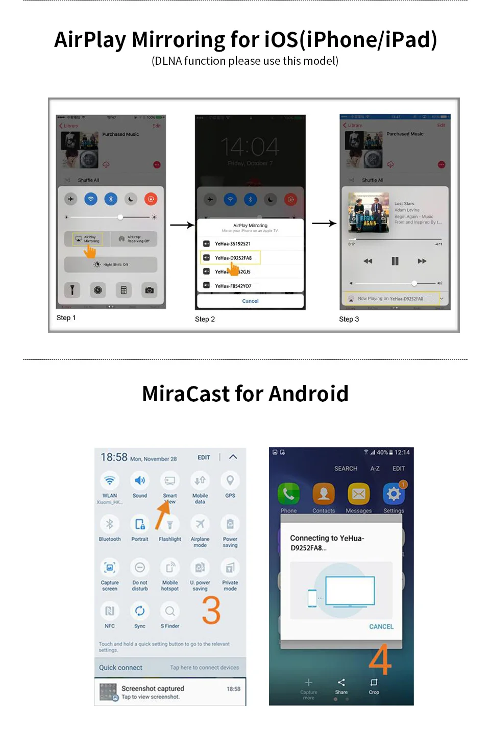 Yehua TV Stick G6 5Ghz High Speed WiFi Display TV Dongle Support ...